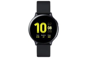 samsung galaxy watch active2 - ip68 water resistant, aluminum bezel, gps, heart rate, fitness bluetooth smartwatch - international version (r830 - 40mm, aqua black) (renewed)