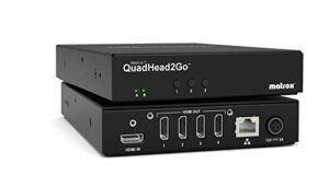 matrox quadhead2go q155 4k video wall appliance featuring 1 x hdmi input, 4 x hdmi outp (q2g-h4k)