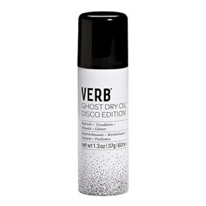 verb ghost dry oil disco edition – vegan weightless hair oil – conditioning hair treatment oil protects and detangles – dry hair finishing oil – lightweight hair oil adds shine, 1.3 fl oz