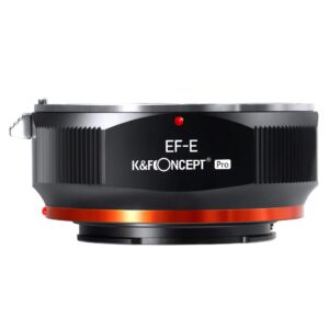 k&f concept lens mount adapter for canon ef ef-s lens to sony alpha e nex mount mirrorless cameras, manual focus lens adapter with matting varnish design, not auto-focus