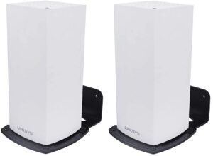 okemeeo router mount for linksys wifi 6, wall mount for linksys mx10/mx5 for space saving (2 pack)