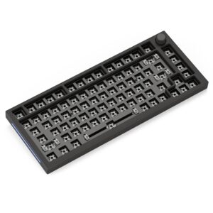 glorious modular mechanical gaming keyboard - 75% / barebones/pre built/black and white (barebones (black))