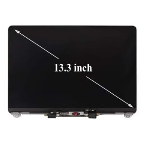 warwolfteam replacement full lcd screen complete top assembly compatible with macbook pro 13" a2159 2019 emc 3301 silver