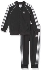 adidas originals unisex baby adicolor superstar tracksuit, black/white, 4t us