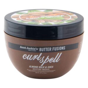 aunt jackie's butter fusions curl spell - almond milk & shea hair moisture conditioning masque, 8oz