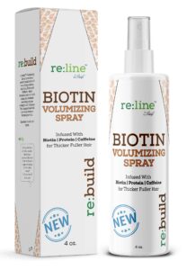 biotin volumizing spray - natural hair thickening and growth product for fine hair texture - volumizer for men and women