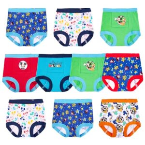 disney boys' toddler mickey mouse potty starter kit with stickers & tracking chart in sizes 18m, 2t, 3t, 4t, 10-pack training pant