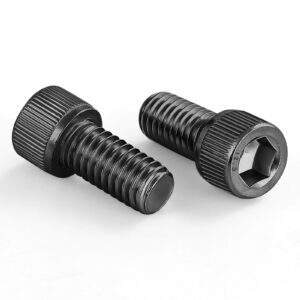 m3-0.5 x 8mm socket head cap screws bolts, class 12.9 black alloy steel, din 912, fully threaded, 100 pcs