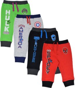 marvel avengers black panther hulk spiderman toddler boys pants 3t