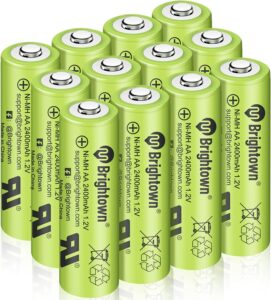 12-pack rechargeable aa batteries pre-charged