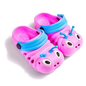 baby girls boys sandals kid's cute lightweight shoes summer premium cartoon sandals children caterpillar non-slip beach water clogs shoes garden slipper(pink,7) s24