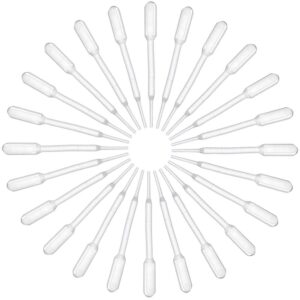 200pcs 0.2ml clear disposable plastic transfer pipettes, mini eye droppers, suitable for science laboratory, essential oils pipettes makeup tool