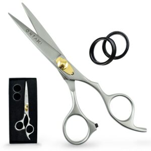 ontaki hair cutting scissors 6.5" - japanese steel shears for beard & mustache - hand-forged tool for barbers, men & women - sharp hair shears