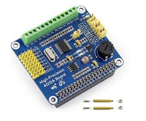 xygstudy for raspberry pi 4b/3b+/3b/2b/b+/a+ jetson nano high-precision ad/da expansion board sheild onboard ads1256 dac8552 adc dac jumper