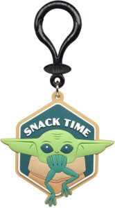 star wars the mandalorian soft touch pvc bag clip | the child snack time