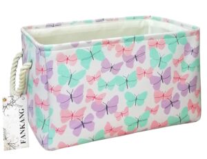 fankang rectangular laundry basket nursery storage fabric storage bin storage hamper,gift baskets (butterfly)