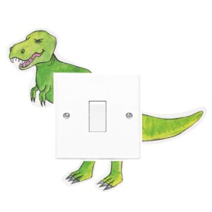 dinosaur wall stickers tyrannosaurus rex sticker light switch sticker for children's rooms or nurseries kids decoration (t-rex)