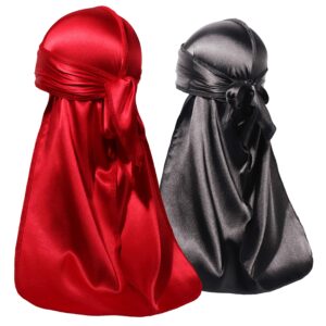 forcewave 2 pcs silky satin baby durags for boys girls infant