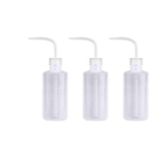 dadiwey safety wash bottle, ldpe plastic squeeze bottle for medical label, lab, chemical, 250ml 8oz (3 pack)