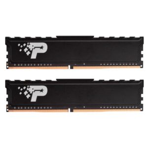 patriot memory signature premium ddr4 32gb (2x16gb) 3200mhz (pc4-25600) udimm kit w/heatshield