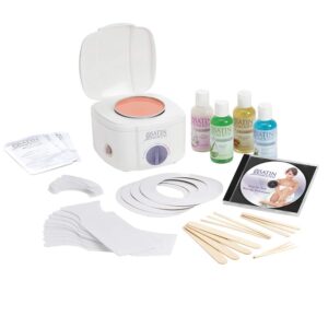 satin smooth professional single deluxe cream wax warmer kit for unwanted facial and body hair removal