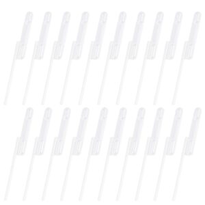 balacoo 50 packs plastic transfer pipettes - 0.1 ml pipettes disposable dropper, plastic eye dropper set for essential oils, liquid, makeup tool (white)