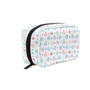 cosmetic bag portable and suitable for travel animal crossing pattern makeup bag with zipper pencil bag pouch wallet