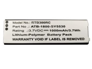 fithood atb-1800-sy5530 battery replacement for rti t2x rti t2i rti t3x atb-900-sy5531