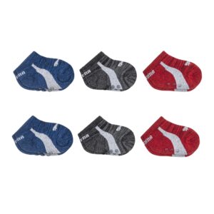 puma baby 6 pack no show socks, navy, 2-4t