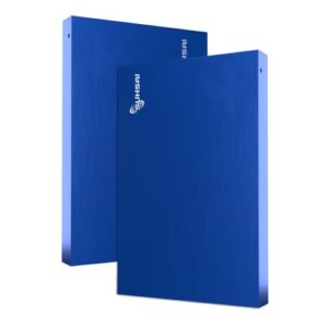 suhsai 500gb external hard drive usb 2.0, 2.5" pocket size hardrive for backup/storage, memory expansion hdd, slim portable hard disk compatible with mac, pc, laptop, desktop, chromebook (blue)