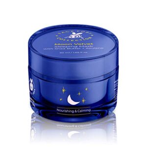 facetory moon velvet sleeping mask moisturizer with shea butter and azulene - improve dry, irritated, and dehydrated skin - nourishing, calming, moisturizing, 50 ml/ 1.69 fl oz