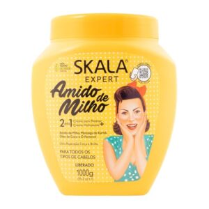 skala - linha expert - creme de tratamento 2 em 1 amido de milho 1 kg - (expert collection - corn starch 2 in 1 treatment cream net 33.81 oz)