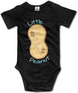 little peanut infant climbing short sleeve onesie one-piece baby bodysuit clothes 0-12 months black