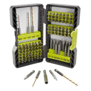 ryobi a981033qp titanium coated steel drill and drive kit (103-piece)