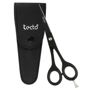 tecto barber scissors, professional 6.6 inches stainless steel hair cutting scissors, extra sharp hair cutting scissors for men/women with free leather case.