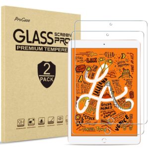 procase 2 pack for 7.9” ipad mini 5th / mini 4th screen protector, tempered glass film guard for ipad mini 5 2019 / ipad mini 4 2016