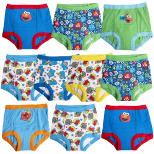 sesame street unisex baby with elmo, cookie monster and big bird includes stickers success chart sizes 18m, 2t, 3t, 4t potty training pants multipack, 10-pack training pant_a, 2t us