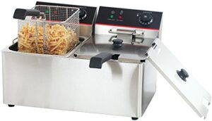 hakka commercial stainless steel deep fryers electric professional restaurant grade turkey fryers (2x8 liter)