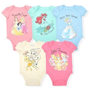 disney princess 5-pack girls leotard bodysuits for infants and newborn babys