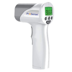 pac-dent prosense non-contact infrared thermometer for adults and kids, body + object surface temperatures with no touch