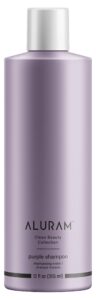 aluram coconut water purple shampoo for women, boosts brightness, banishes brass, for all hair types, 12 fl oz