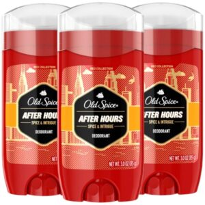 old spice red collection after hours scent deodorant for men, 3.0 oz, pack of 3