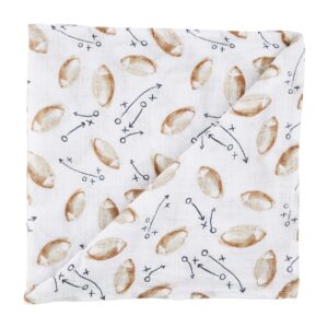 mud pie football muslin swaddle, multi