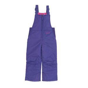 skigear infant/toddler chest high snow bib overalls, purple, 5t