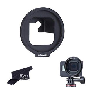 52mm snap on filter adapter ring for gopro hero8 black with cleaning cloth (2 items)