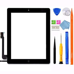 goodfixer for ipad 4 (4th generation) screen replacement a1458 a1459 a1460 digitizer touch screen glass assembly kit,fit ipad 4th gen,+ bezel frame