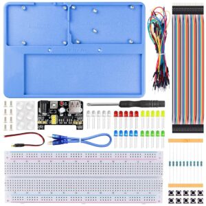 daoki rab holder diy kit 5 in 1 base plat electronic component arduino diy fun kit breadboard holder for arduino uno r3 mega 2560 raspberry pi 4b/3b+/3b/2b+/2b/zero breadboard