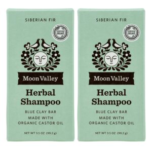 moon valley organics herbal shampoo bar - siberian fir (2pack)