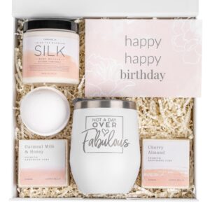 happy birthday box for women - unique birthday gifts for women, best gift baskets for women birthday for best friend, birthday gifts for sister, birthday set for women daughter her birthday ideas