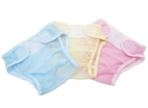 woiwo 3 pcs baby learning pants mesh diaper pants breathable to wash newborn diaper bag cover baby diaper bag